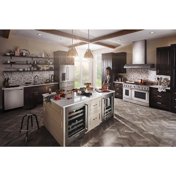 KitchenAid 24 in. 14 Bottle Wine and Beverage Cooler in Stainless Steel KUBR314KSS The Home Depot