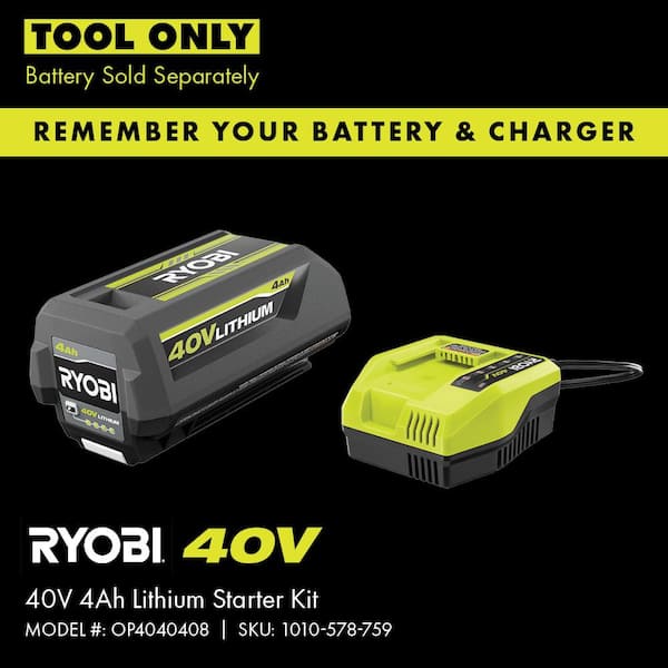 RYOBI 40V Cordless Battery Topper LED Work Light (Tool Only) RY40WL01B ...