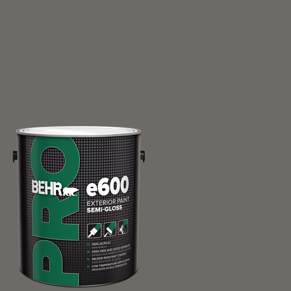 BEHR PRO 1 gal. #PPU18-18 Mined Coal Semi-Gloss Acrylic Exterior Paint ...