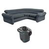 Intex 80 in. Gray Polyester 4-Seater Sofa with Round Arms 68575VM ...