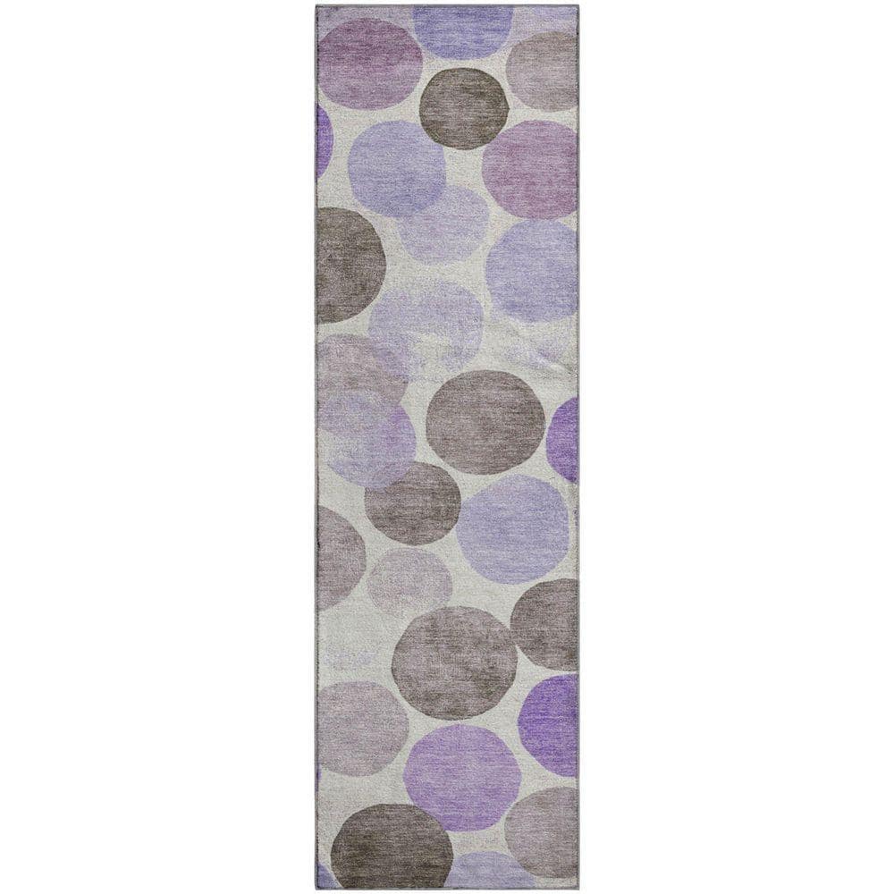 Addison Rugs Mayfield Premium Machine Washable Abstract AMF1898 Purple ...