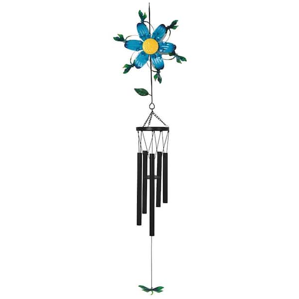 FC Design 41 in. Long Flower with Hummingbird Wind chime GSC9998862 ...