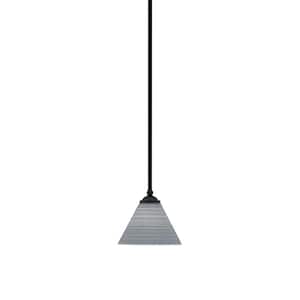 Clevelend 100-Watt 1-Light Black Pendant Mini Pendant Light with Black ...