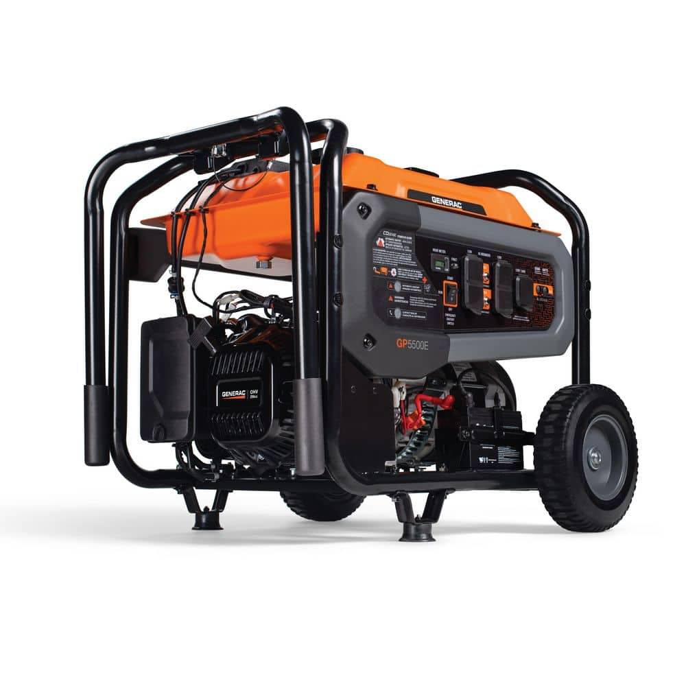 Generac 6875 / 5500-Watt Electric Switch Gasoline Powered Portable ...