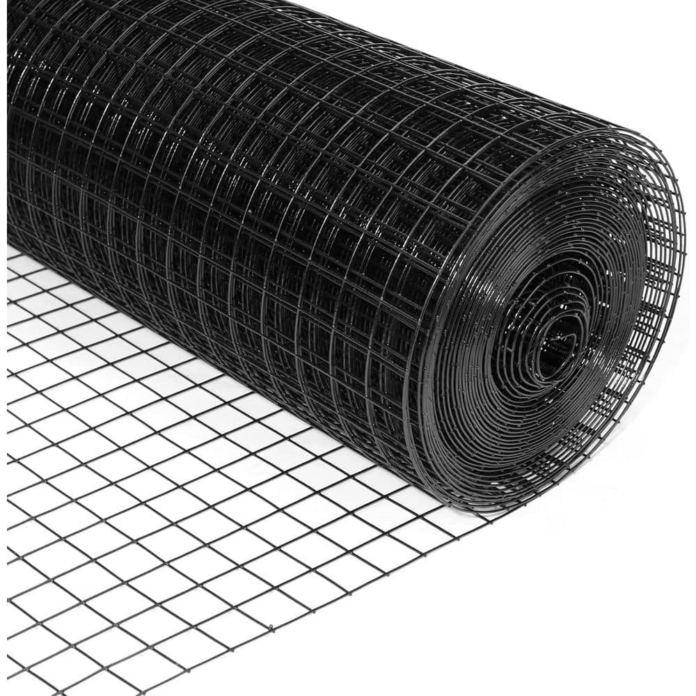 24'' x 50' Hardware Cloth 16 Gauge Black Vinyl Coated Welded Fence Mesh ...