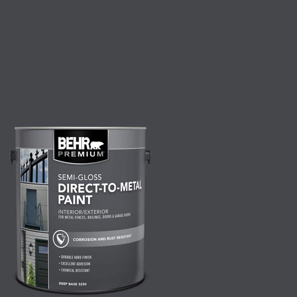 BEHR PREMIUM 1 gal. #PPU26-23A Dark Secret Semi-Gloss Direct to Metal ...