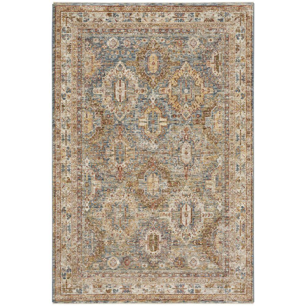 Nourison Sahar Blue 4 ft. x 6 ft. Floral Vintage Traditional Area Rug ...