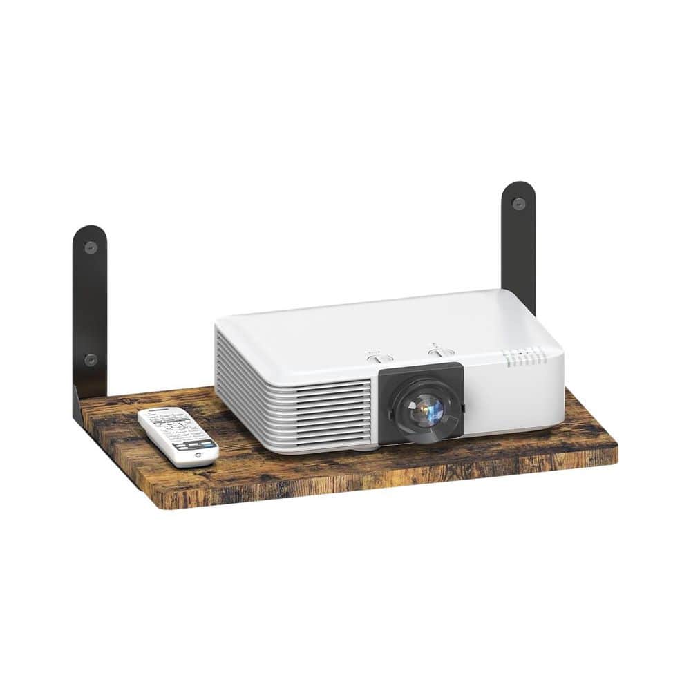 Vrbgify Wall Mounted Projector Shelf Wooden Media Holder Floating ...