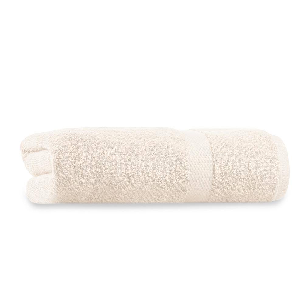 Delara Ivory Solid 100% Organic Cotton Luxuriously Plush Bath Towels ...