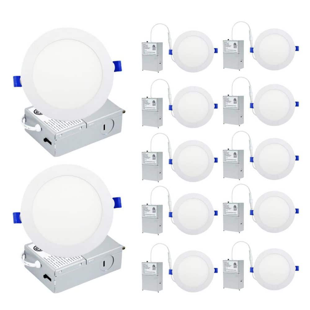 KOAOEIRS 12-Pack 6 in. Adjustable 5CCT Canless Indoor Integrated LED ...