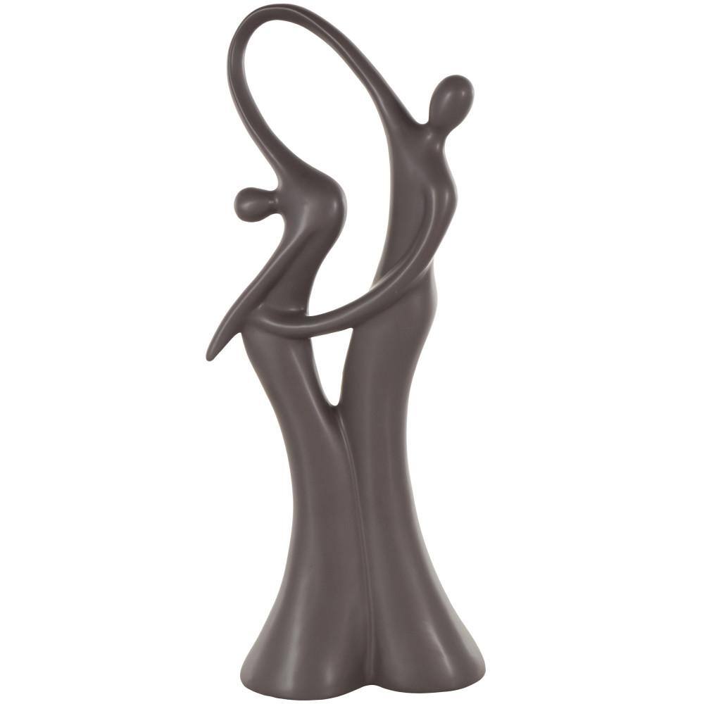 Litton Lane Black Ceramic Dancing People Sculpture 047540 - The Home Depot