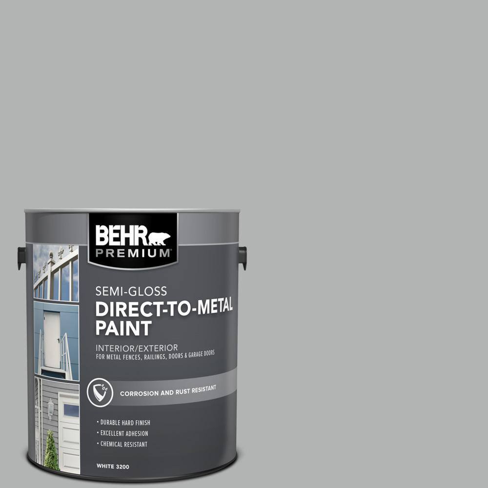 BEHR PREMIUM 1 gal. #PPU26-08 Silverstone Semi-Gloss Direct to Metal ...