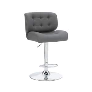 Powell Company Smith Adjustable 46 in. H White and Chrome Low Back ...