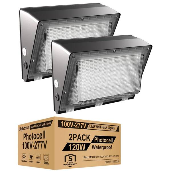 bulbeats 1000-Watt Equivalent Integrated LED Bronze Dusk to Dawn Wall ...