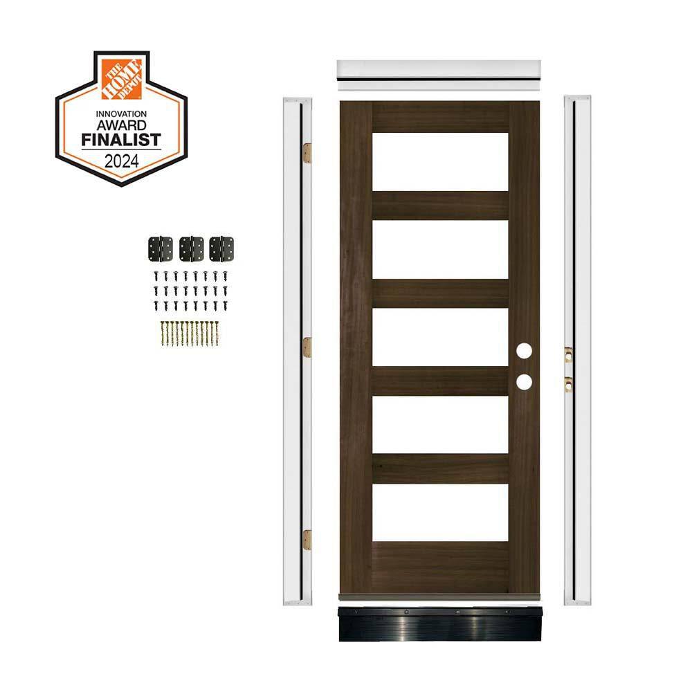 Reviews for Krosswood Doors DIY 32 in. x 80 in. Modern Hemlock Left ...