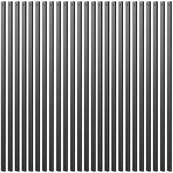 Afoxsos 20 Pcs 44 in. H x 1/2 in. W Black Wrought Iron Twist Stair ...