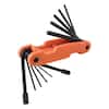 Klein Tools Pro Folding Hex Key Set, 11-Key, SAE Sizes 70550 - The Home Depot