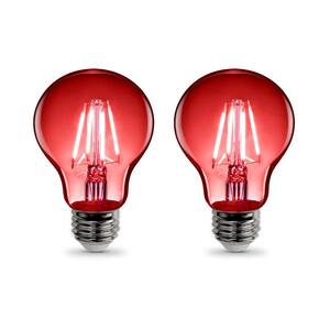 Feit Electric 25-Watt Equivalent A19 Dimmable Filament Orange Colored ...