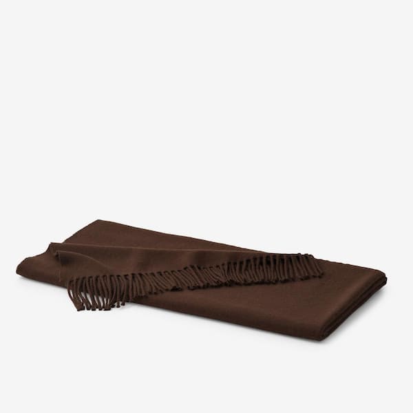 The Company Store Legends Luxury Lambswool Chocolate Throw Blanket ...