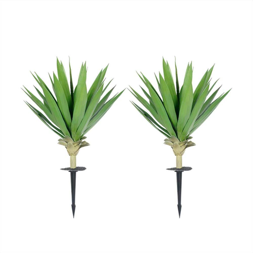 Vitalismo 28 in. Artificial Agave Plants with Ground Spikes, Realistic ...