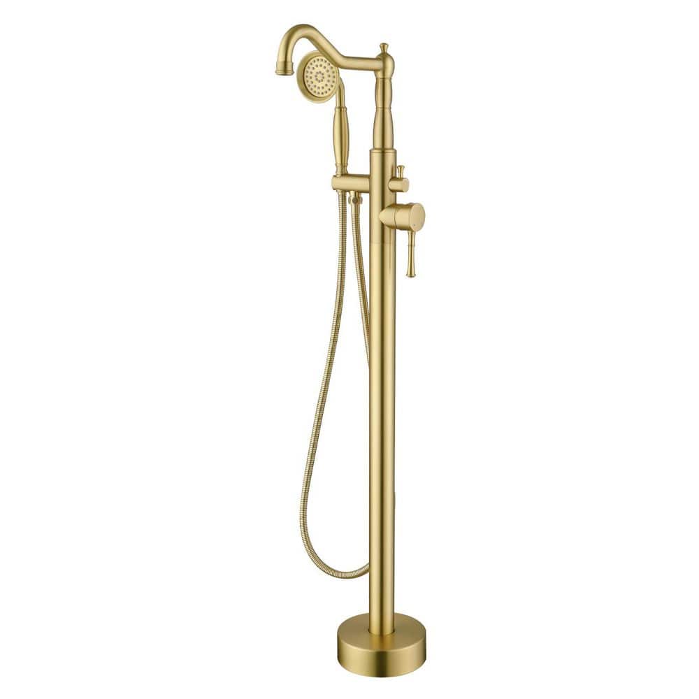 Heemli Single Handle Claw Foot Tub Faucet Freestanding Tub Filler ...