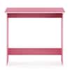 Furinno 32 in. Rectangular Light Pink Computer Desk with Solid Wood ...