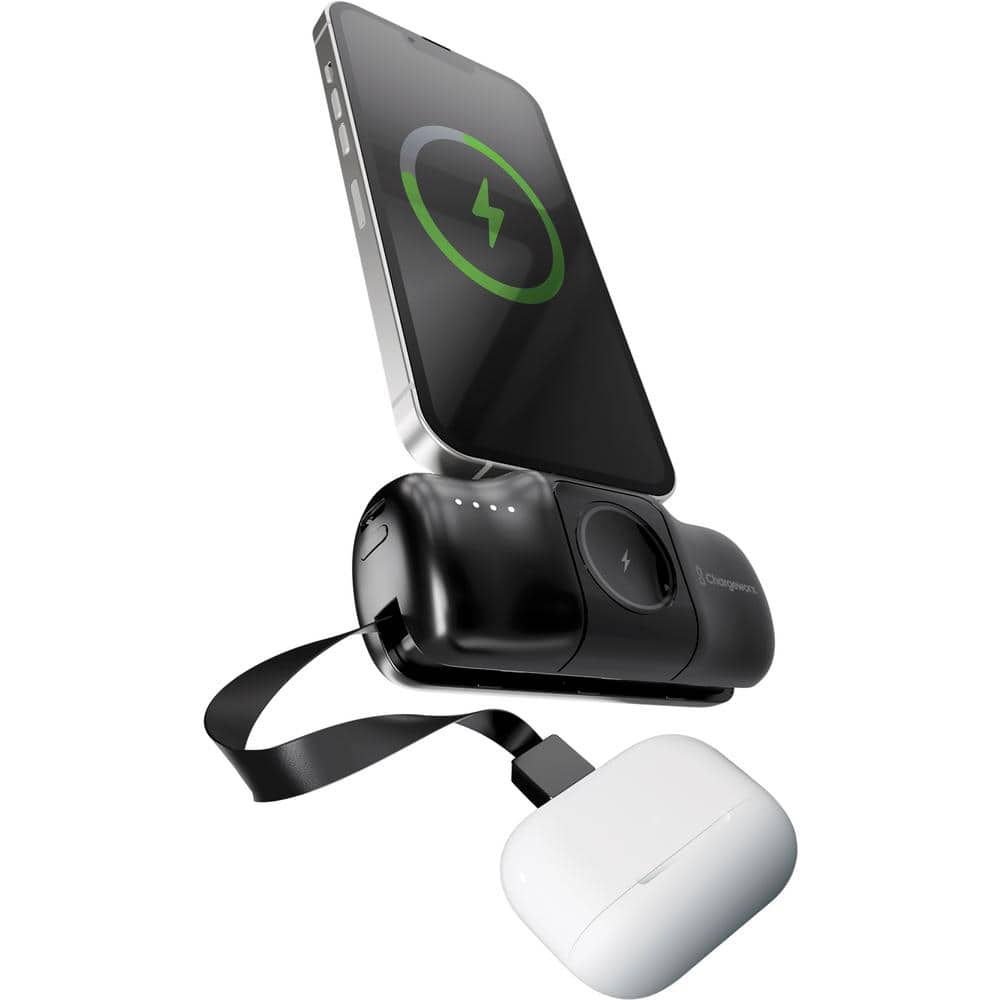 CHARGEWORX Power Bank-5000mah Capsule with C-Cable and Apple Watch ...