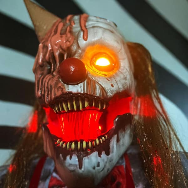 Haunted Hill Farm 6.9 ft. Life-Size Motion-Sensor I Scream Clown ...