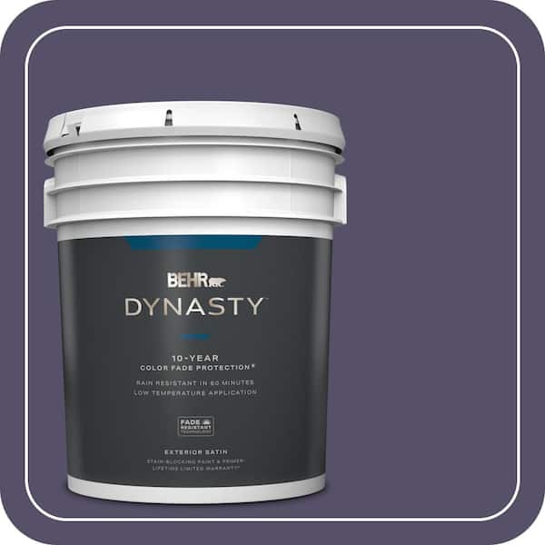 BEHR DYNASTY 5 gal. #650F-7 Violet Eclipse Satin Enamel Exterior Stain ...