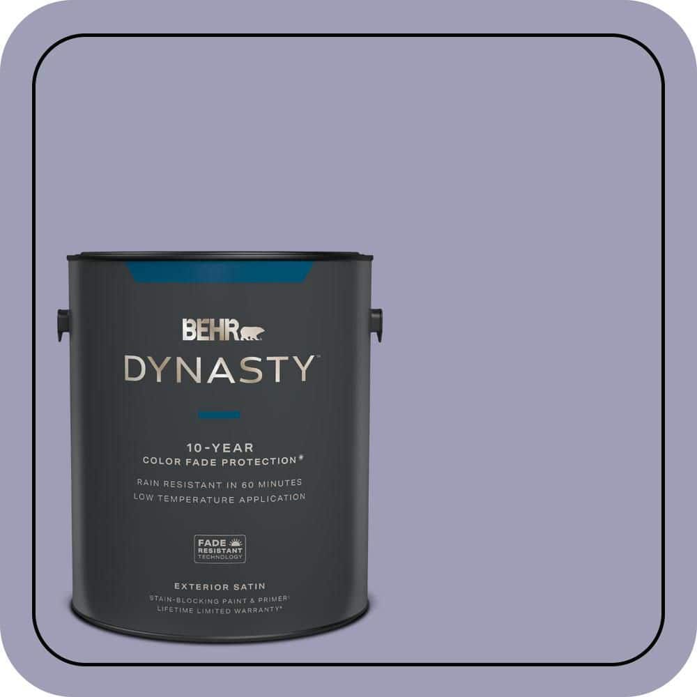 BEHR DYNASTY 1 gal. #630F-4 Wild Thistle Satin Enamel Exterior Stain ...