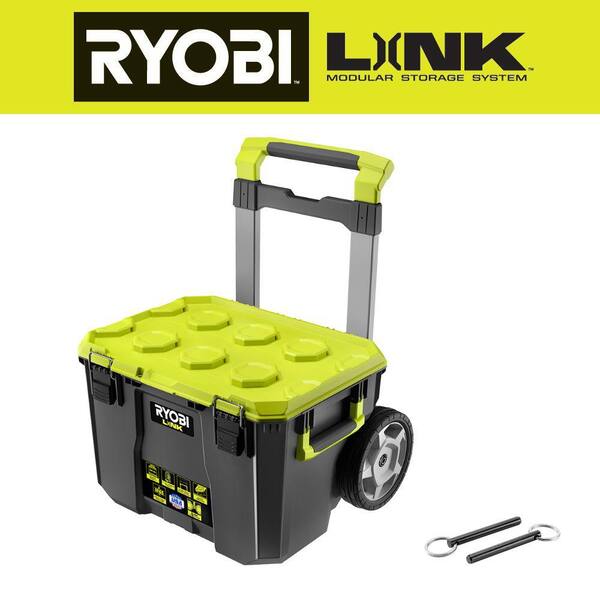 RYOBI LINK Rolling Tool Box and Quick Release Handle Kit STM201-STM200K ...