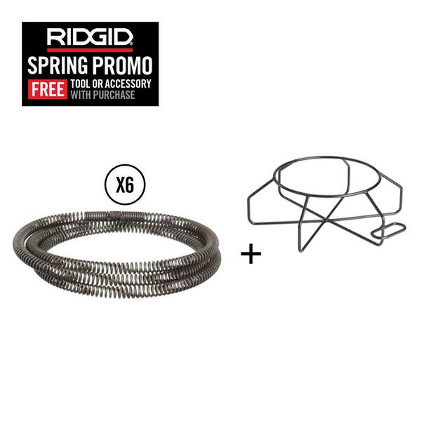 RIDGID 5/8 in. x 7-1/2 ft. C-8 All-Purpose Wind Sectional Drain ...