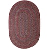 Rhody Rug Winslow Burgundy Red Multicolored 2 ft. x 3 ft. Oval Indoor ...