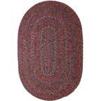 Rhody Rug Winslow Burgundy Red Multicolored 2 ft. x 3 ft. Oval Indoor ...