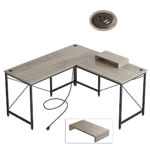 Bestier L Shaped Desk LED 95.2 Inch Computer Corner Desk with Keyboard ...