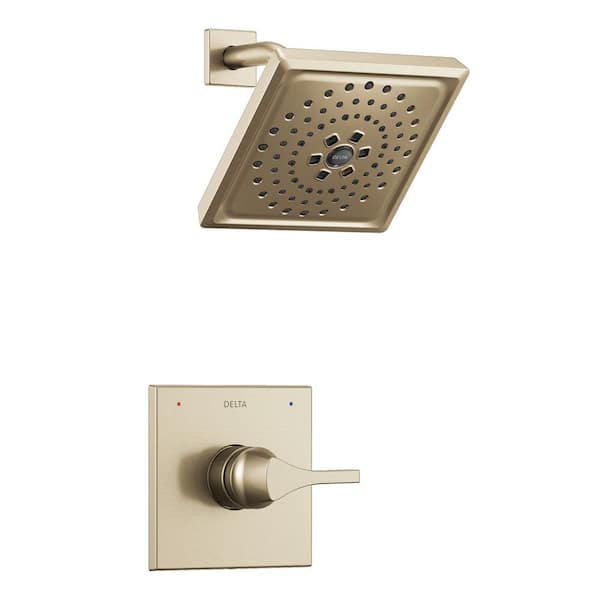 Delta Zura Gold 1-Handle Wall-Mount Shower Faucet Trim Kit with ...