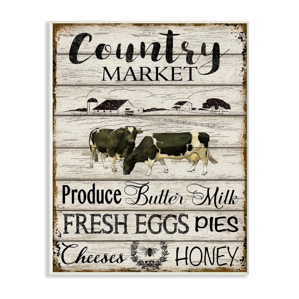 Stupell Industries 10 in. x 15 in. "Farmhouse Planked Look Country ...