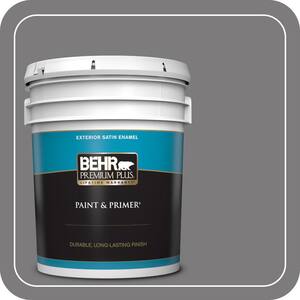 BEHR ULTRA 5 gal. #BXC-58 Stormy Gray Extra Durable Flat Interior Paint ...