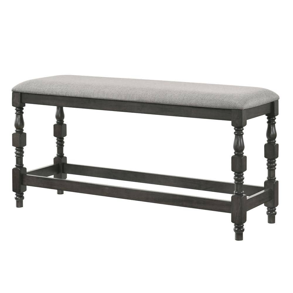 Furniture of America Besta Dark Gray and Light Gray Counter Height ...