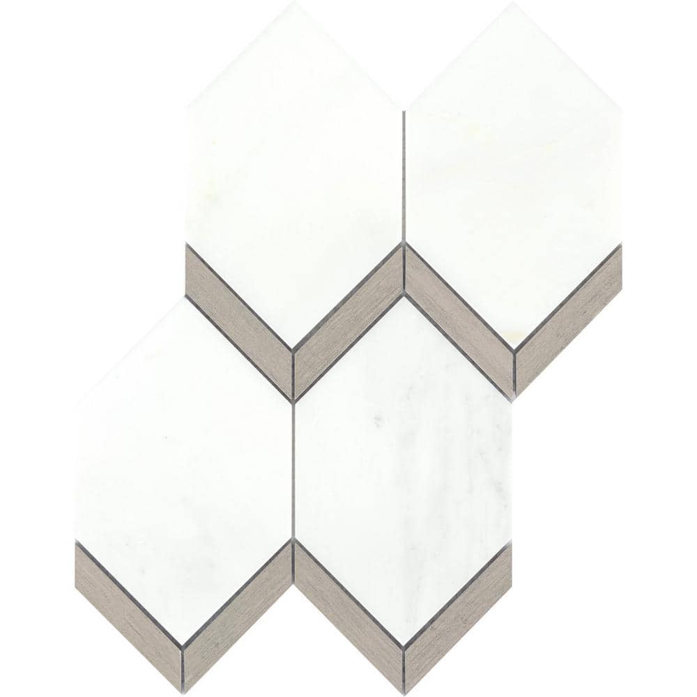 EMSER TILE Intrigue Fawn 10.67 in. x 14.32 in. Honeycomb Polished ...