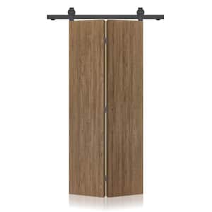 CALHOME 36 in. x 92 in. Hollow Core Walnut Composite Textured Bi-fold ...