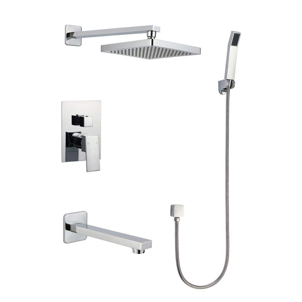 16 GAUGE SINKS Roxy 7.87 in. W 3 Jet Shower Tower in Chrome 16GS-29315 ...
