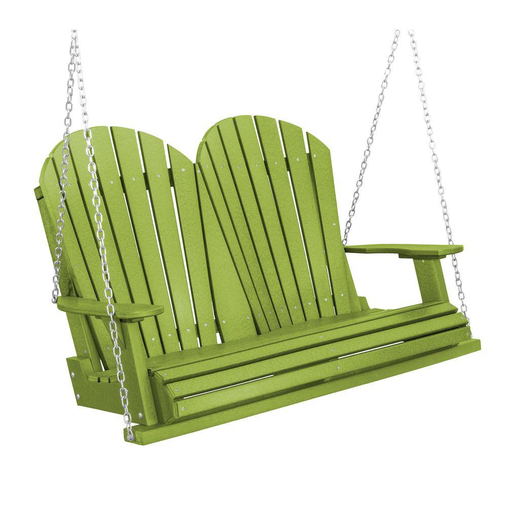 WILDRIDGE Heritage 2-Person Lime Green Plastic Porch Swing LCC-102-TLG ...