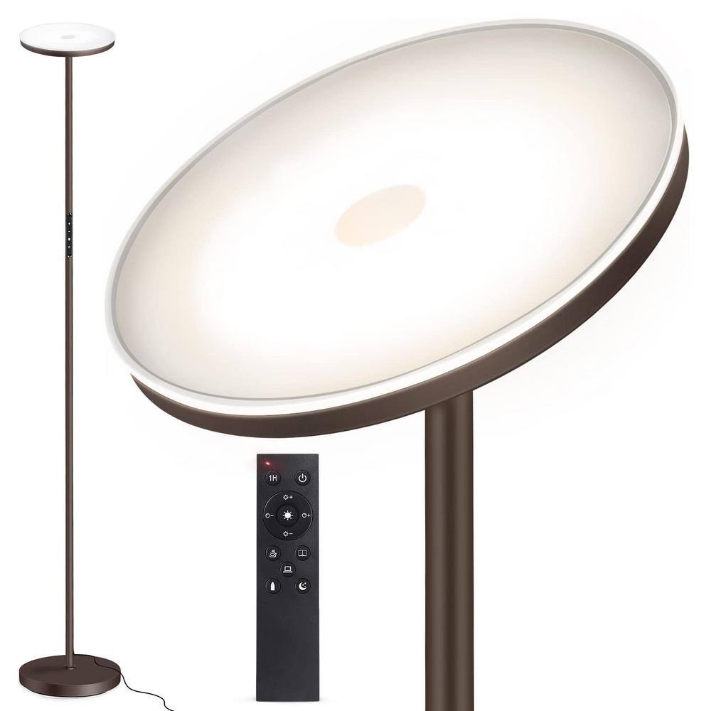 BICIK 70.9 in. Bronze Modern 1-Light Dimmable and Color Temperature ...