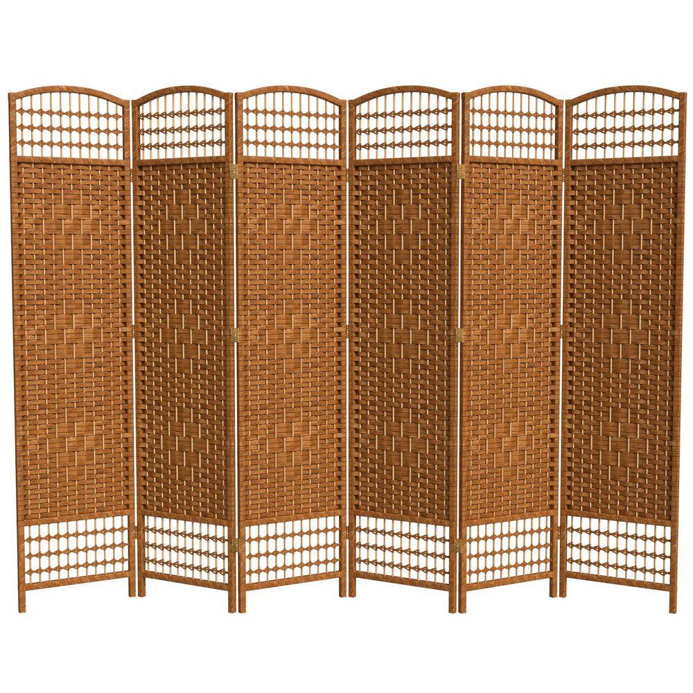 Red Lantern 5.5 ft. Dark Beige 6-Panel Room Divider FB-DMND-DBG-6P ...