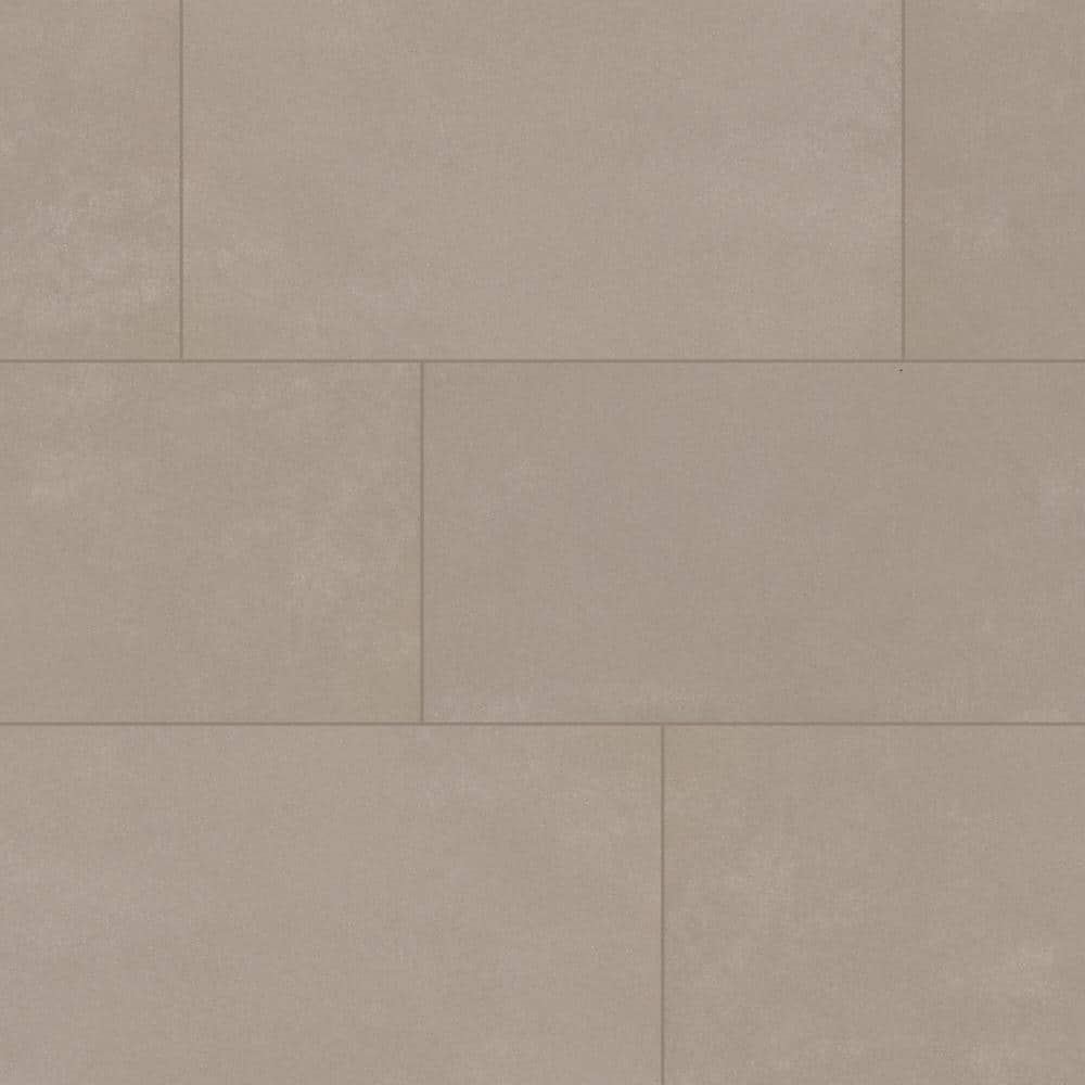 Daltile Cohesion Taupe 12 in. x 24 in. Color Body Porcelain Floor and ...