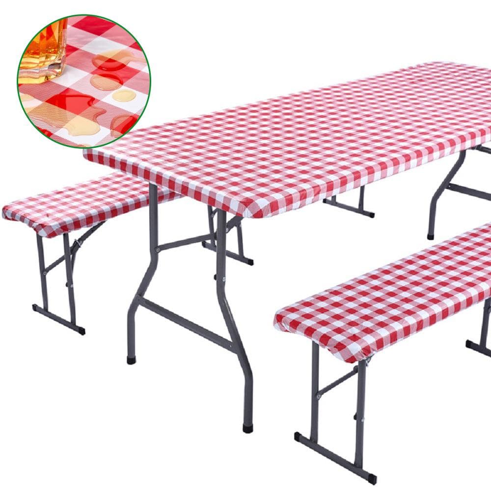 Shatex Waterproof Patio Furniture Cover Rectangle Tablecloth Elastic ...