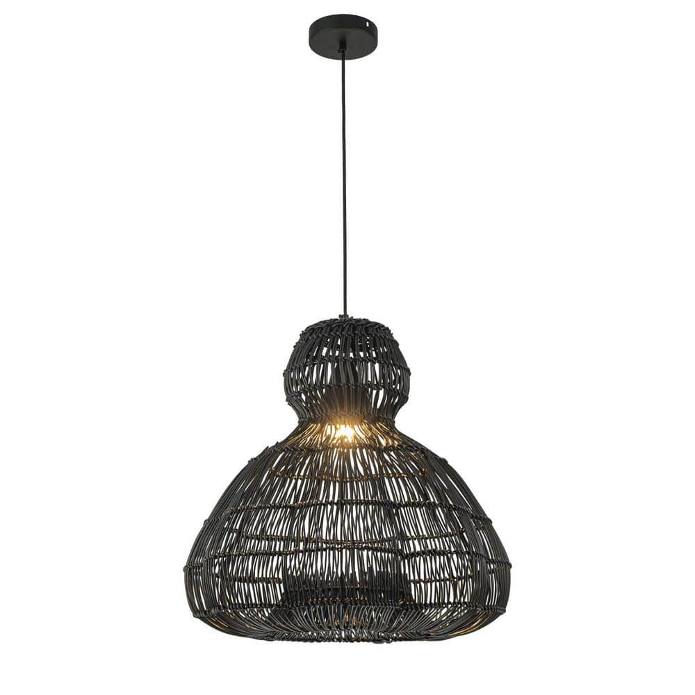 ELE Light & Decor Ciel Coastal Boho Black Outdoor Pendant Light for ...