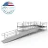 EZ-ACCESS PATHWAY 30 ft. U-Shaped Aluminum Wheelchair Ramp Kit with ...