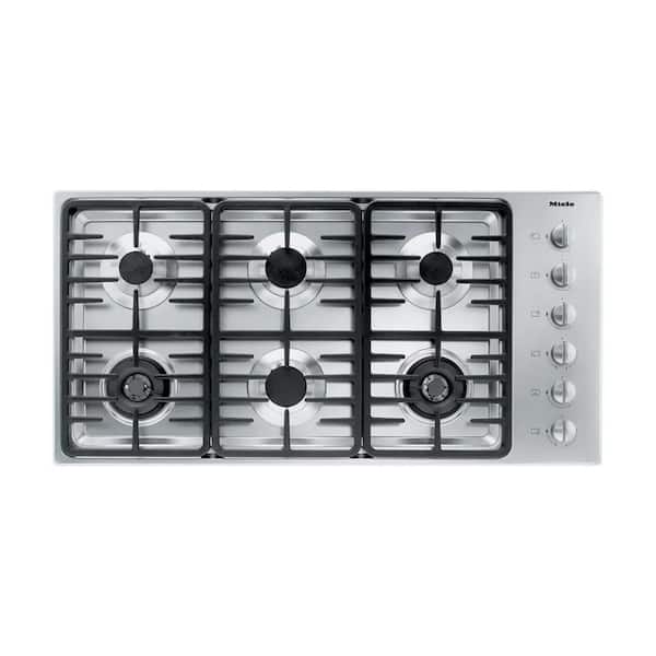 Miele 42 in. Gas Cooktop in Stainless Steel with 6 Sealed Burners ...